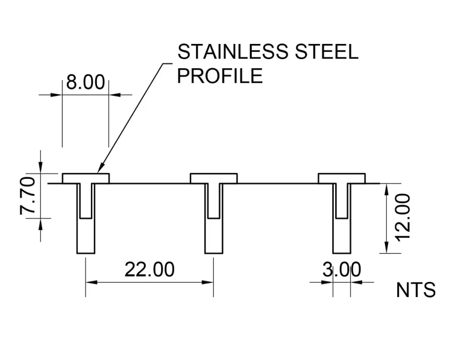 SMI503 Anti-Slip Stainless Steel Insert Stair Nosing Strips NZ