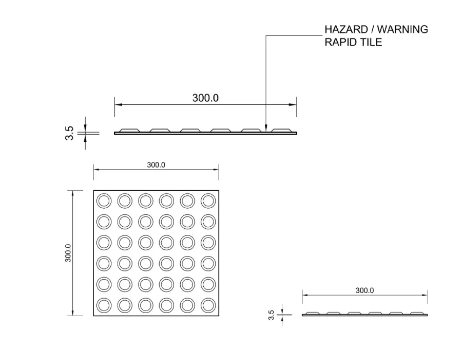 GMPTH4002 Polyurethane Tile Warning Tactile Indicator NZ